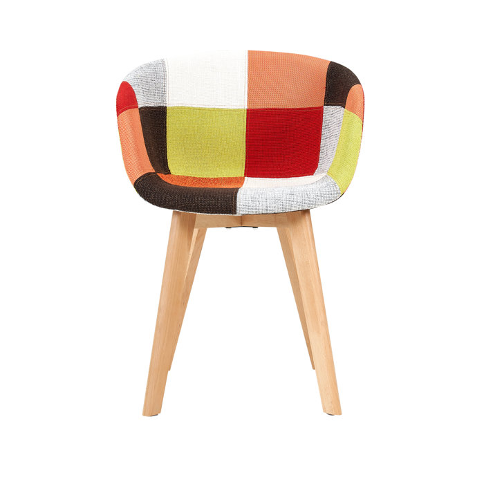 Corrigan Studio® Modern Patchwork Dining Chairs Set Of 2: Stylish High-Backed Chairs | Wayfair